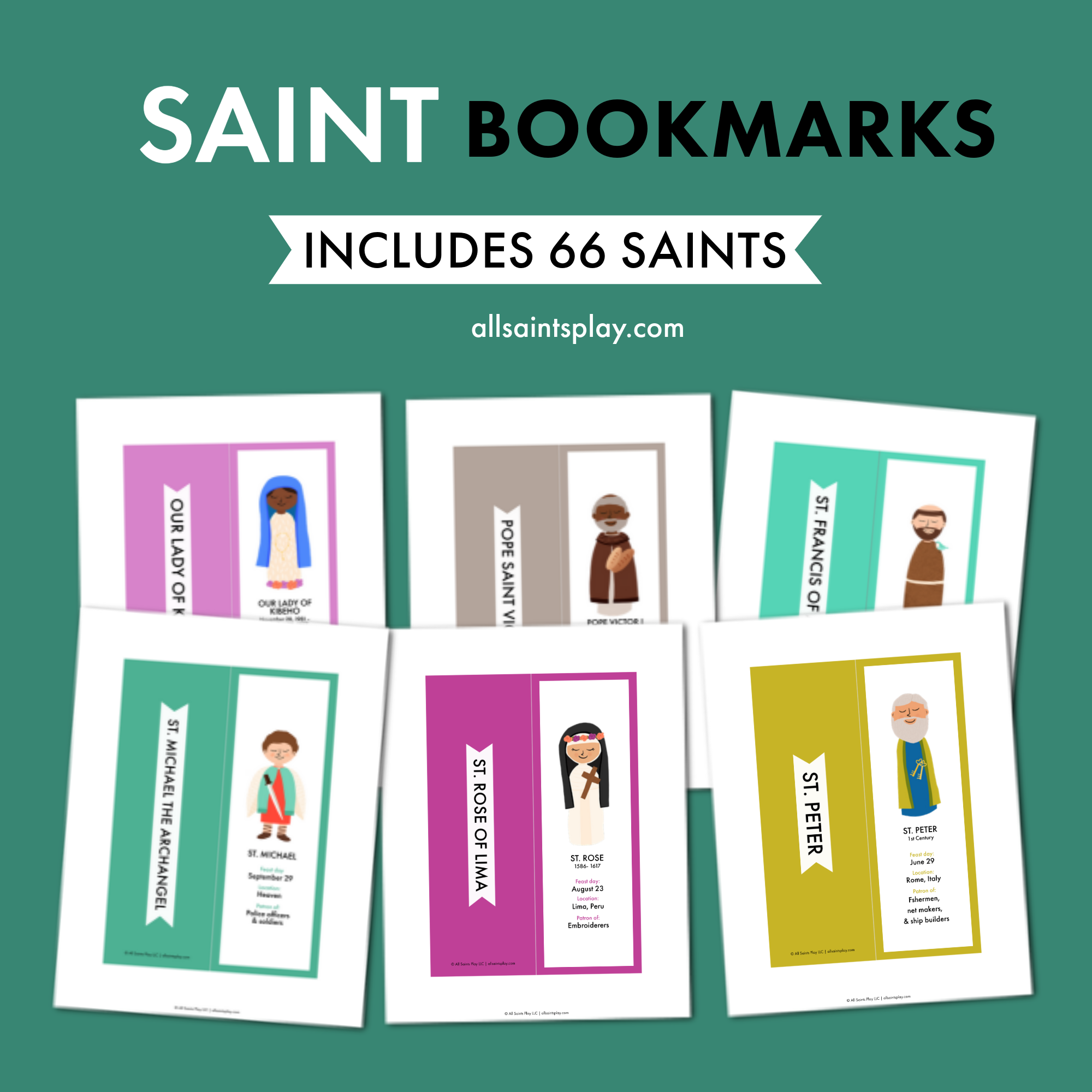 Saint Bookmarks